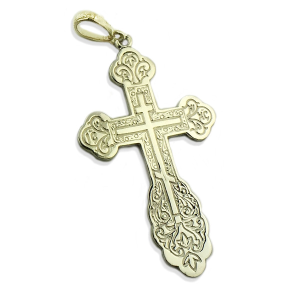 Hail Mary Gifts | Design | Large Sterling Silver Cross Engraved Three ...